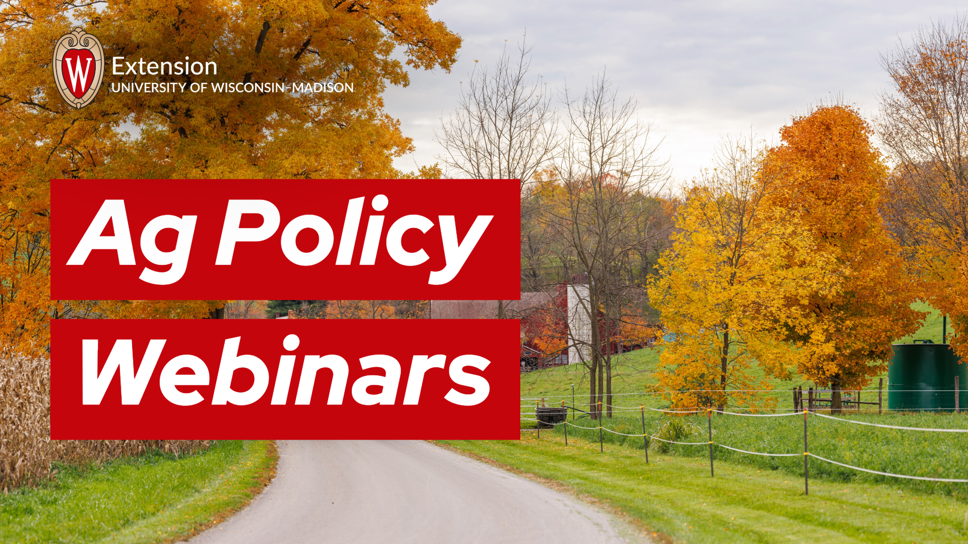 Agriculture Policy Fall Webinar Series – Farm Management